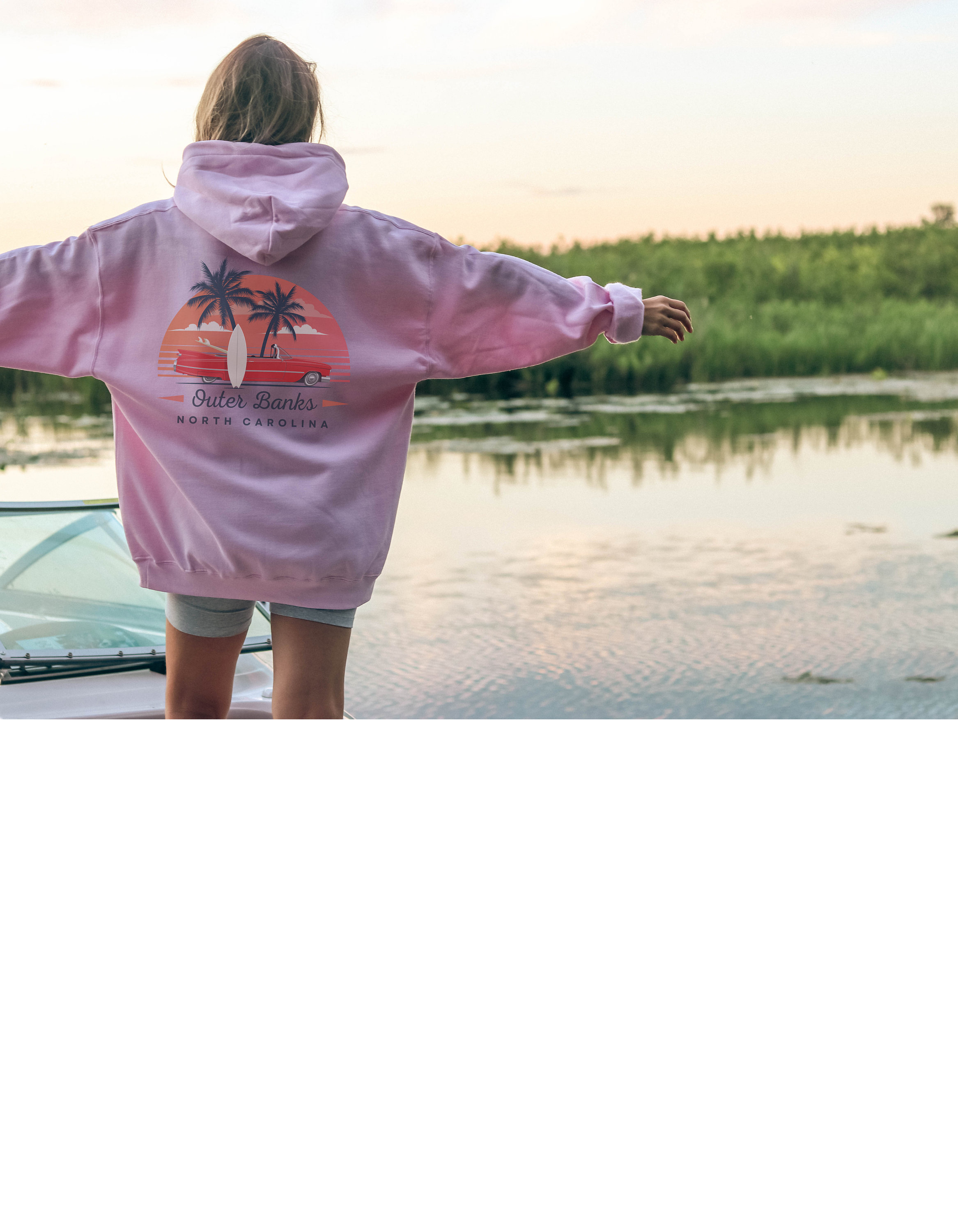 Retro Outer Banks, North Carolina Hoodie - Gilden - Etsy