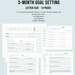 3 Month Goal Setting Print Out With Habit Tracker - Etsy