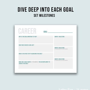 3 Month Goal Setting Print Out With Habit Tracker - Etsy