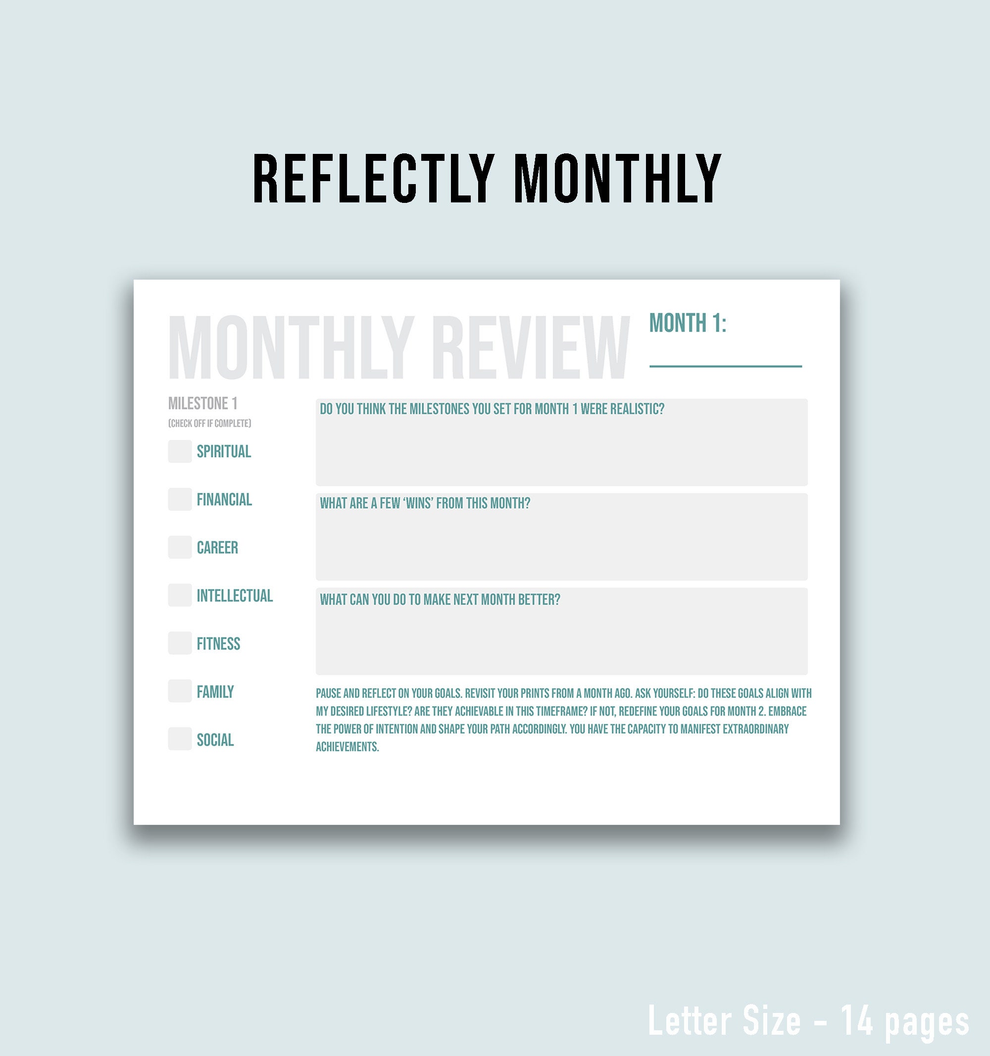 3 Month Goal Setting Print Out With Habit Tracker - Etsy