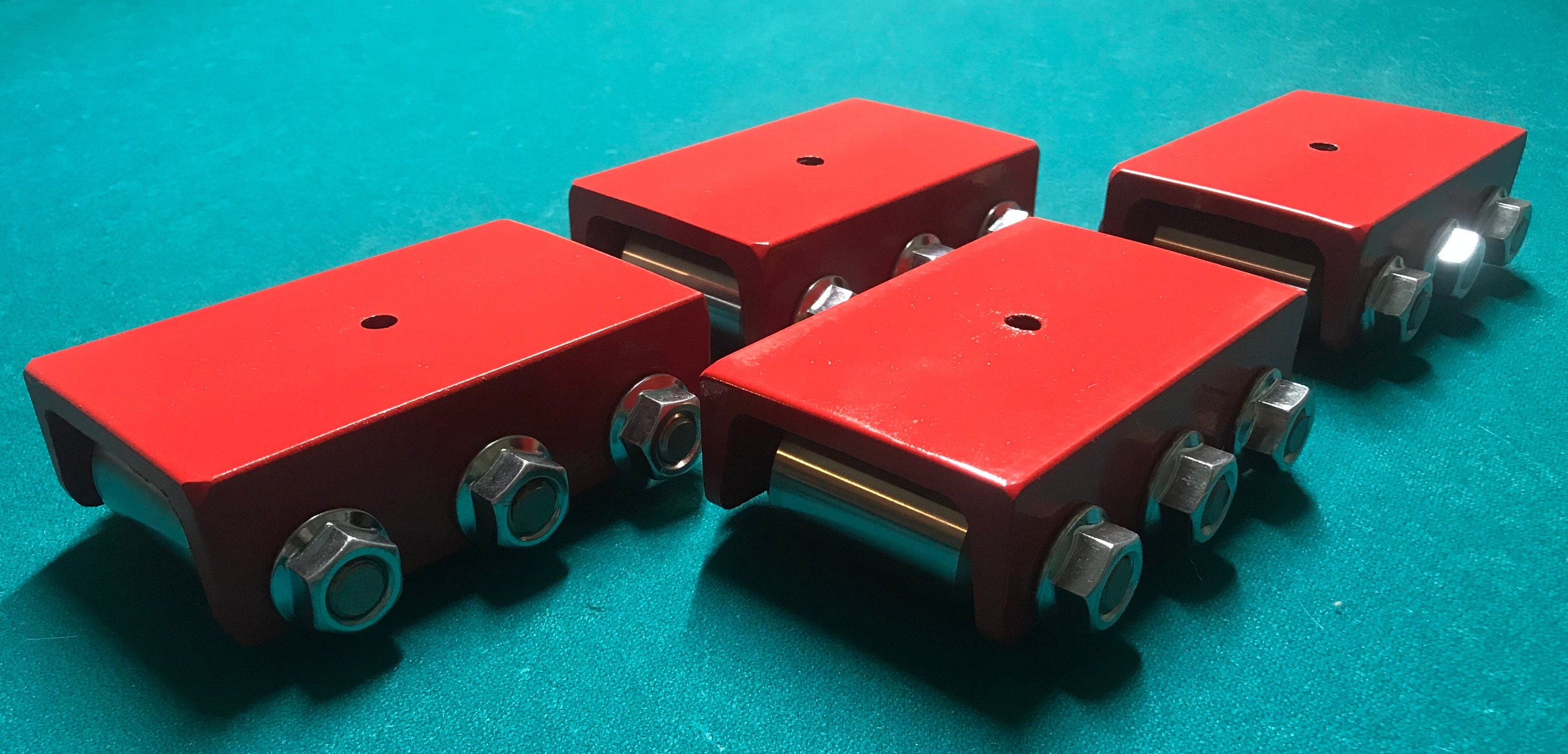 4 Machine Skates / Machine Moving Dollies. Solid Steel Rollers With 5 ...