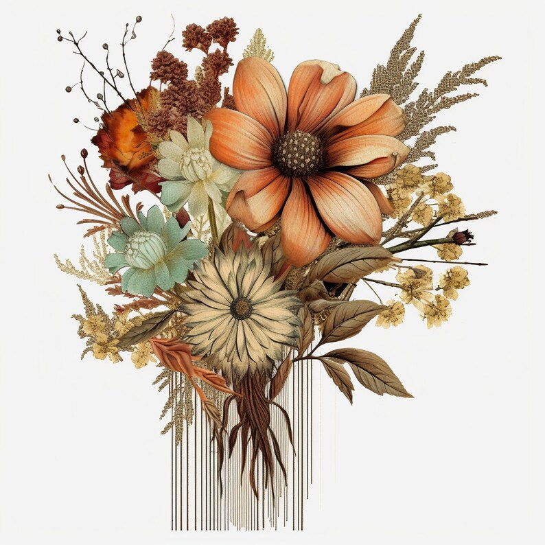 5 Pack High Quality Rustic Flowers Png, Rustic Flowers, Flowers - Etsy