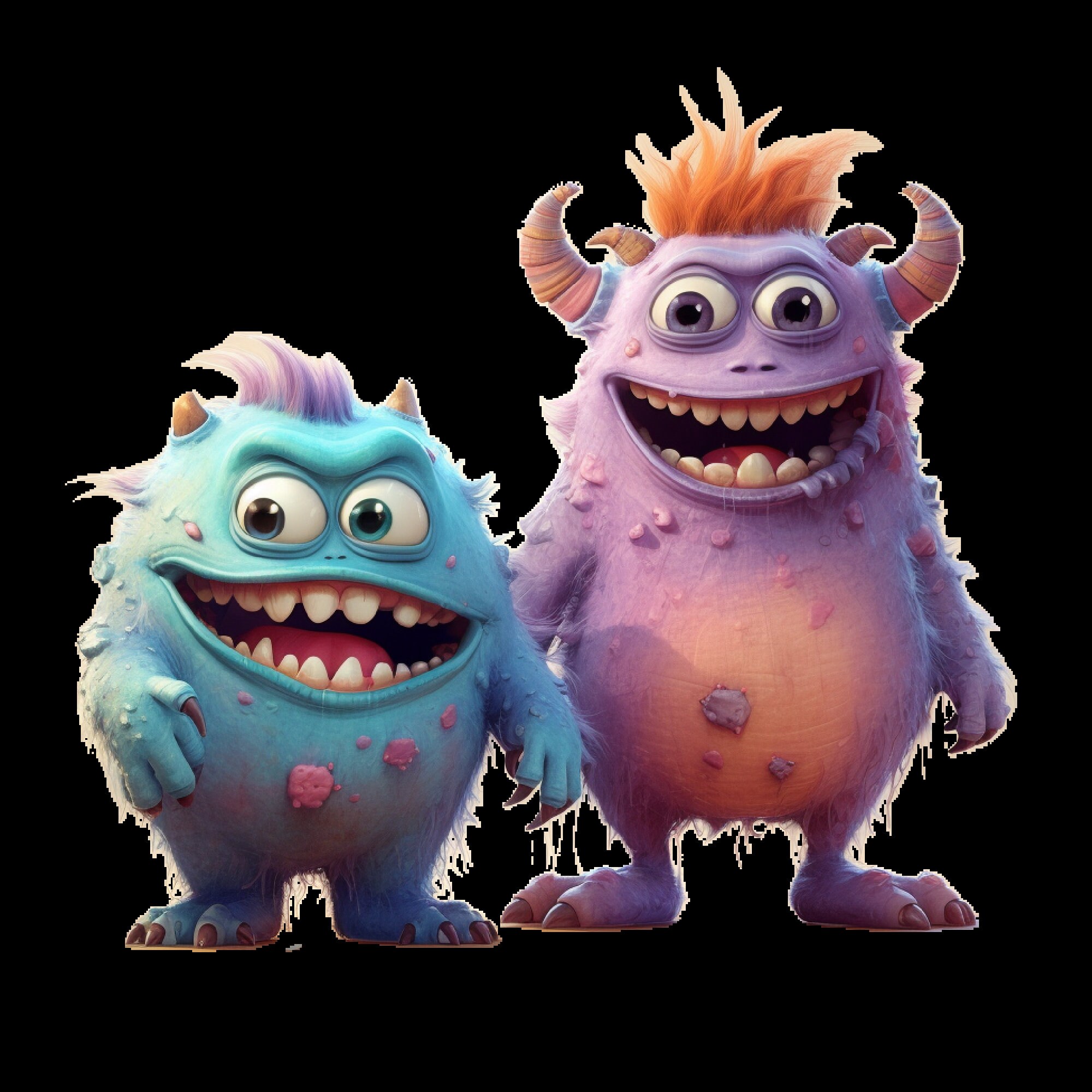 High Quality Monster Png Monsters Smiling Silly Monsters - Etsy