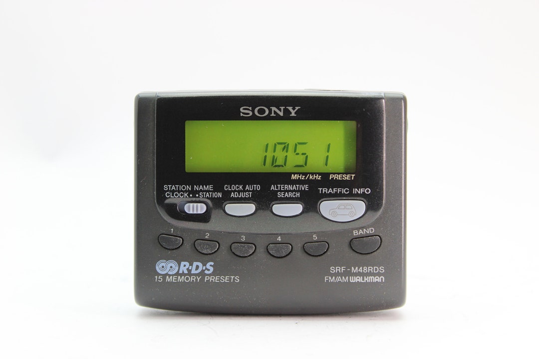 Vintage Sony Walkman RDS Digital Radio SRF-M48RDS 15 Memory Presets ...