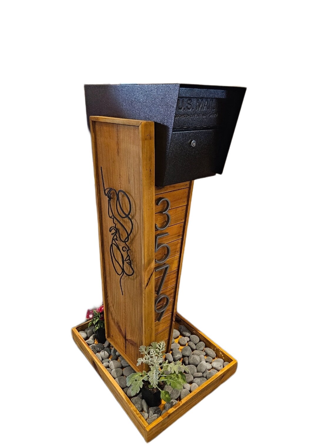 Nulux Mailbox, Handcrafted Mid Century Modern Mailbox Post, Pressure ...