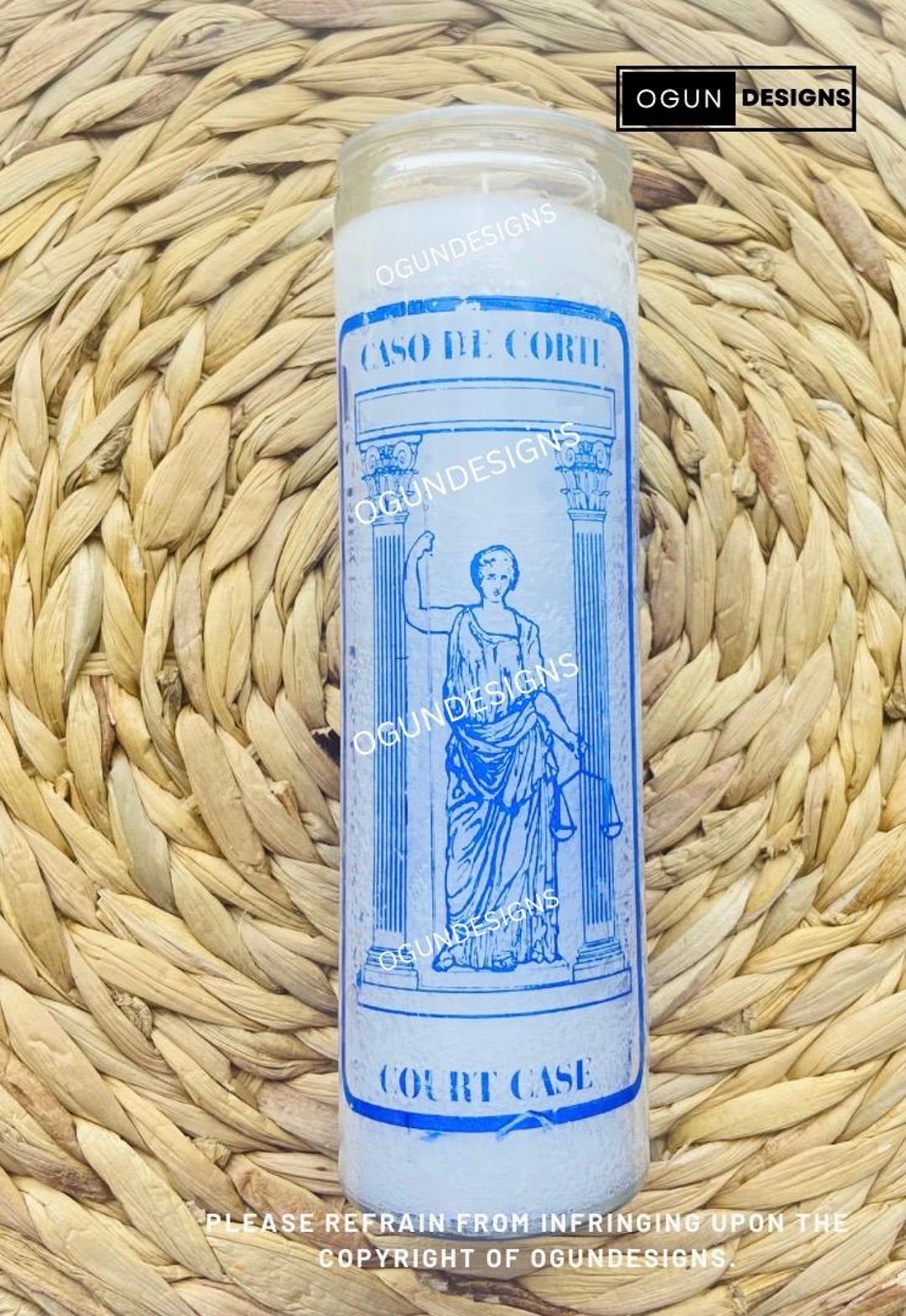 Court Case Glass Candle, Court Candle, Vela De Cristal Del Caso ...