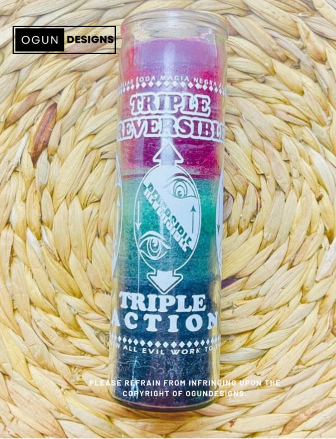 Triple Action Reversible Candle, Reversible Cleansing Candle, Clean ...