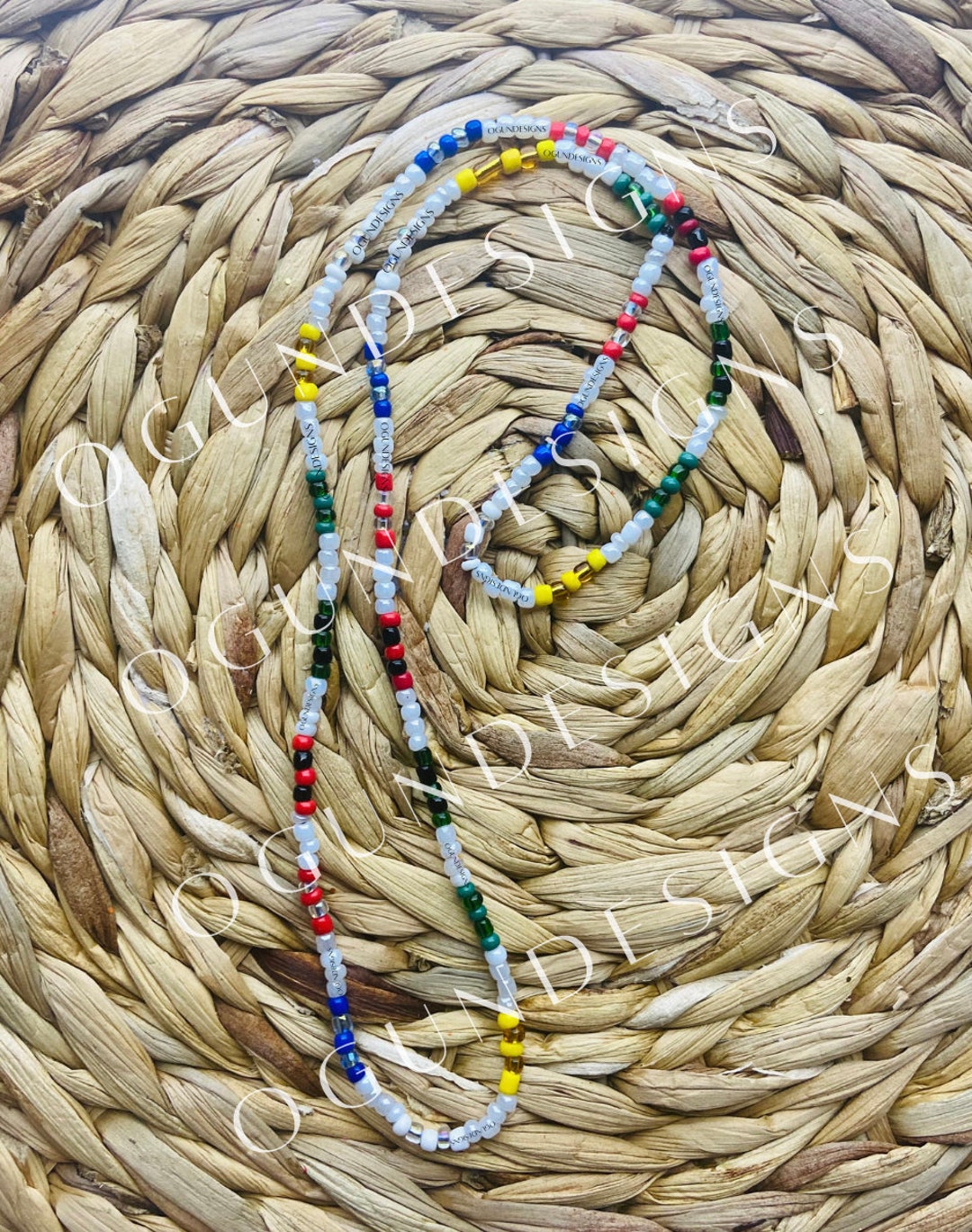 7 Orisha Protection Necklace, Yoruba Santeria Eleke Protection, Altar ...