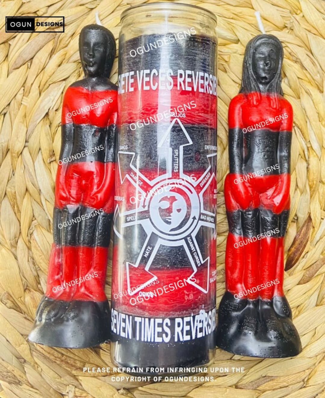 Strong Seven Times Reversible,cleansing Candle,clean Witchcraft,siete ...