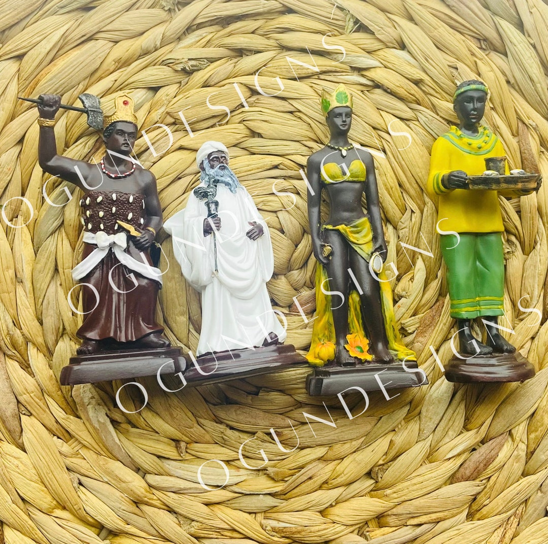 4.5'' Inch Orisha Statues,obatala,orula,oshun,chango Statue,protection ...