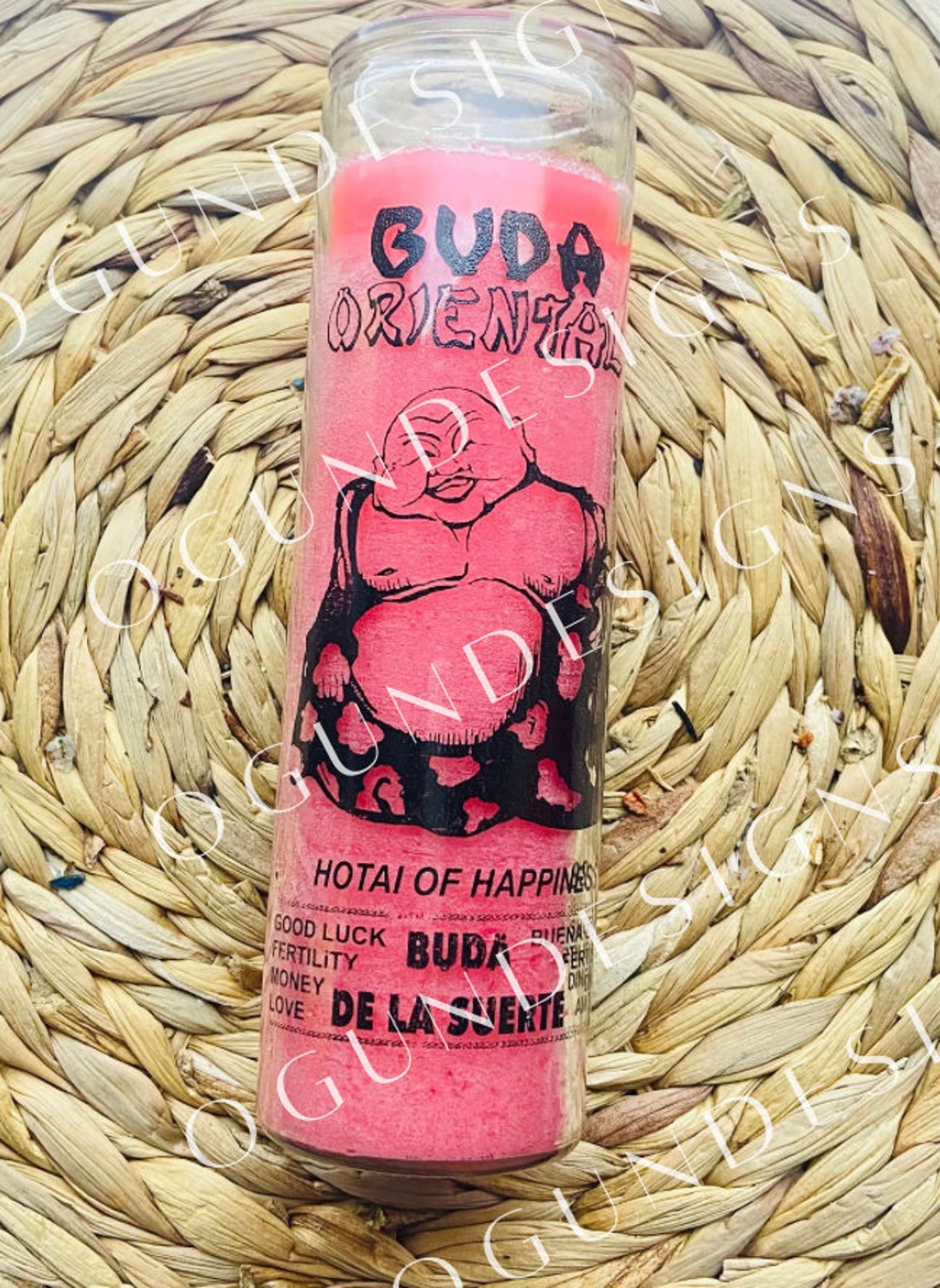 Buddha Goodluck Candle, Money, Love, Goodluck, Buddha of Happiness ...