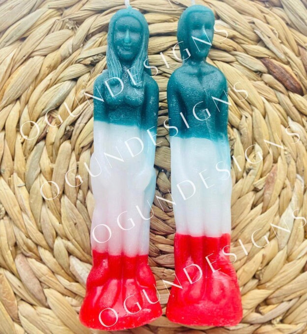 Mexican Religous Figure Candles, Male and Women Figure Candles, Spell ...