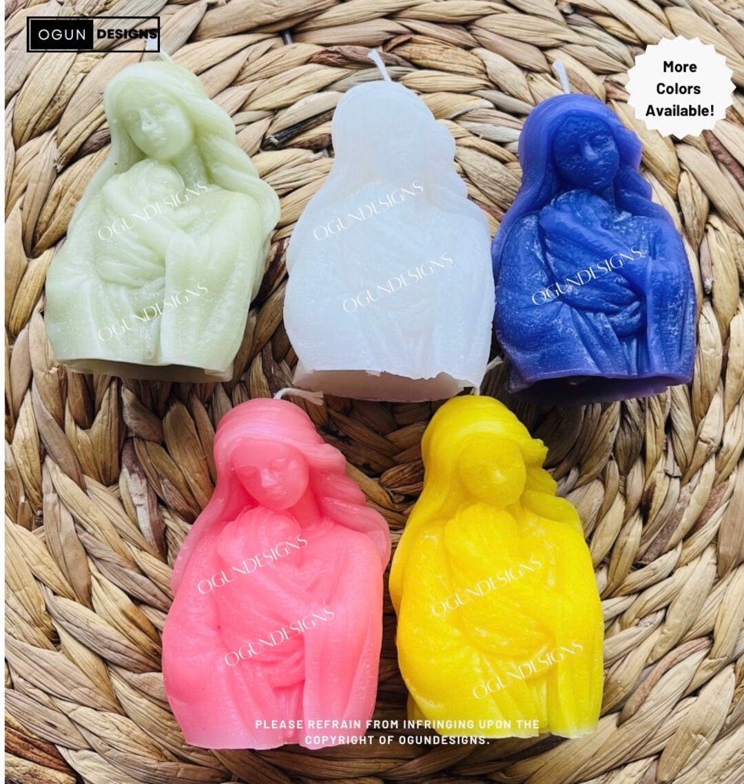 Mary Jesus Candles, Virgin Mary Candles, Religious Candles, Maria Jesus ...