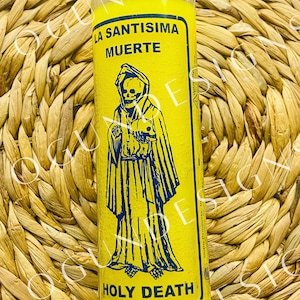 Holy Death Glass Candle, Protection Candles, Altar, Offering and More ...