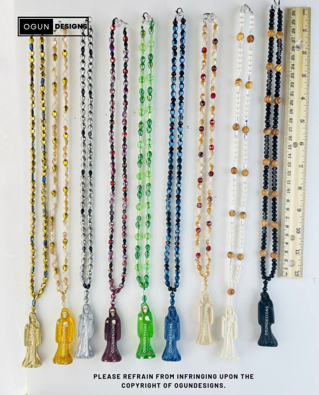 Authentic Holy Death Necklace, Protection Necklaces, Collares De La ...