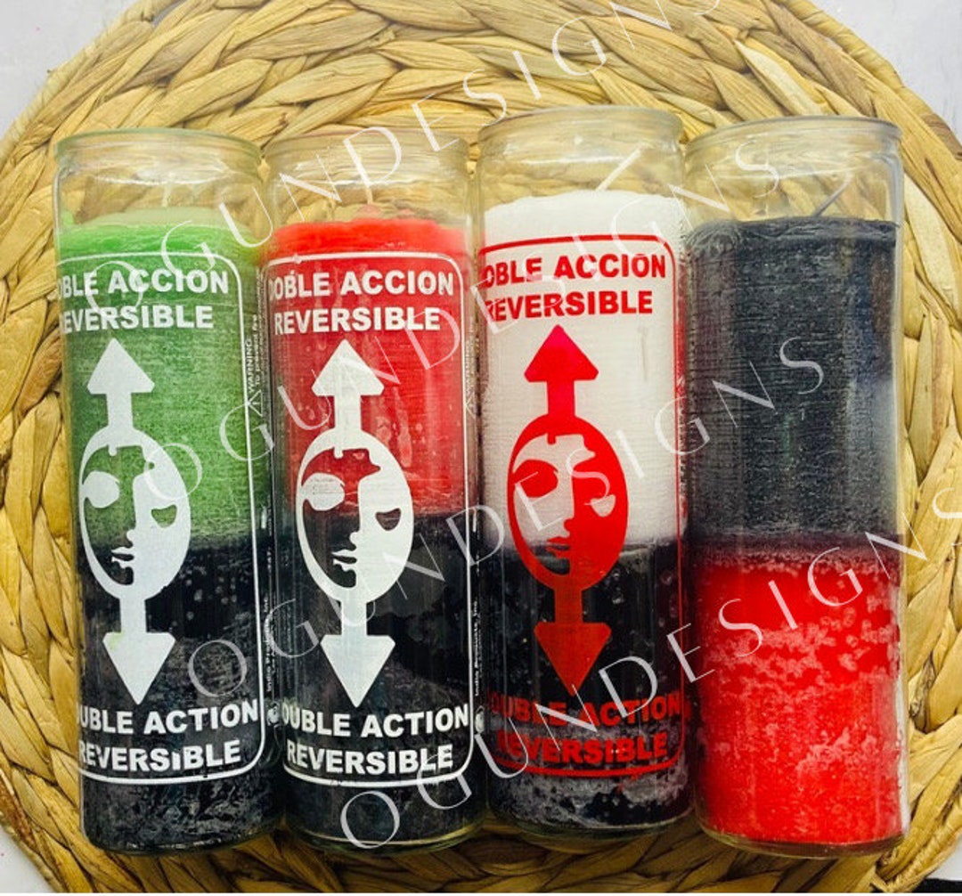 Reversible Glass Candles, Reversible Cleansing Candle, Clean Witchcraft ...