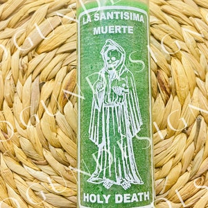 Holy Death Glass Candle, Protection Candles, Altar, Offering and More ...