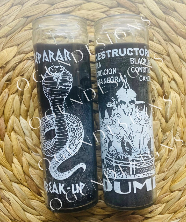 Separation Glass Candle, Dume Destruction Glass Candle, Vela De Vidrio ...