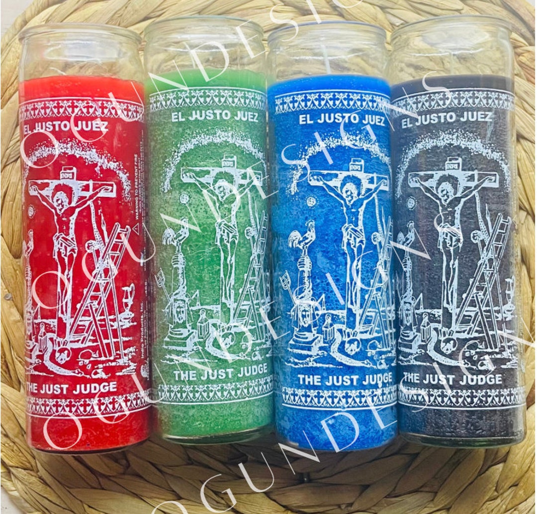 Just Judge Glass Candle, El Justo Juez Vela, Prosperity and Open Roads ...