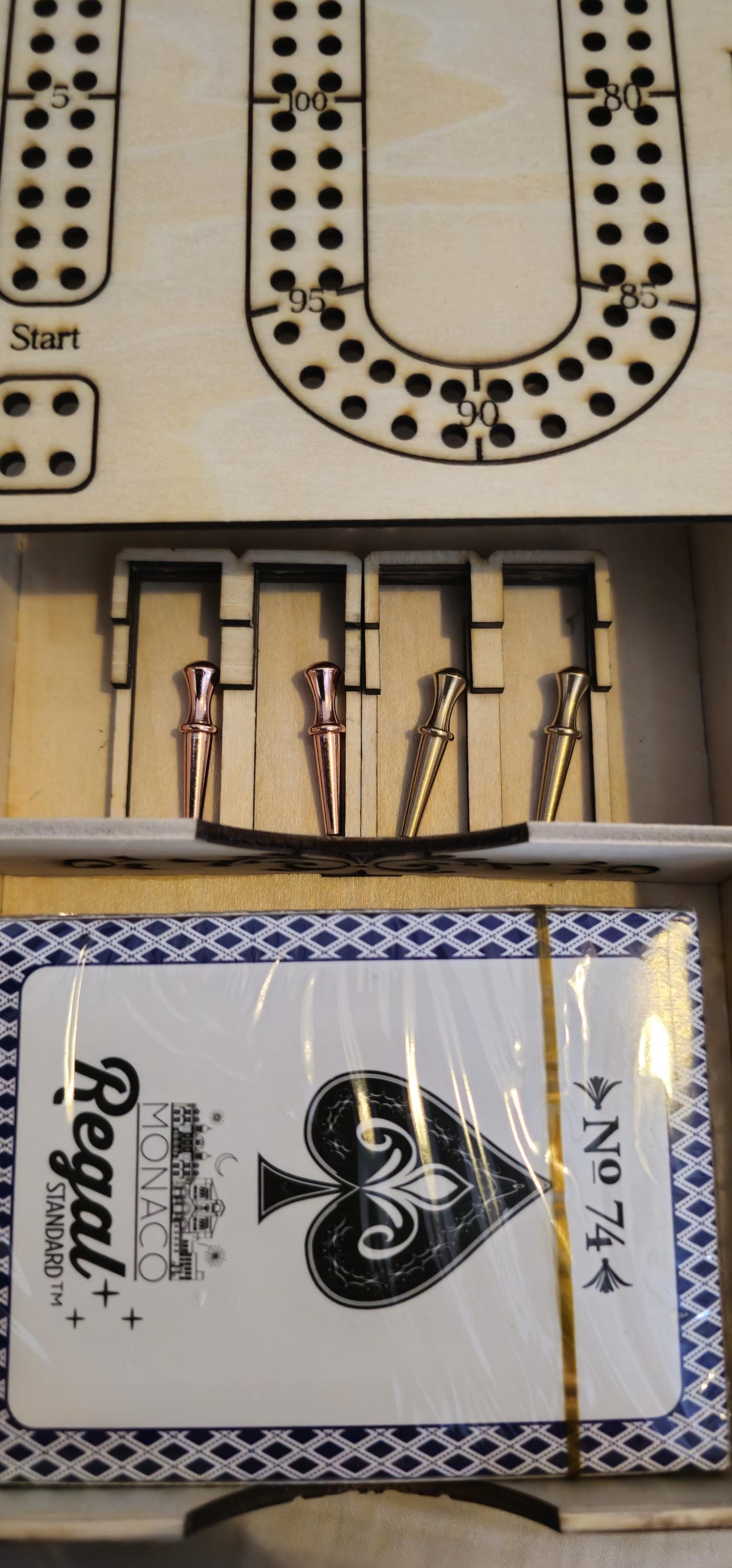 Lasercut Cribbage Board (personalized 2 Player Board, Includes Cards ...