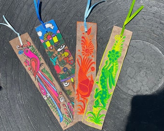 Hand-painted Flower Bookmark Set / Handmade Floral Bookmarks / Set of 2 ...