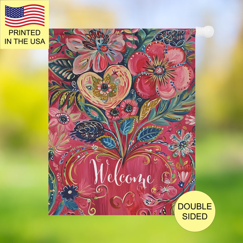 Summer Garden Flag - Etsy