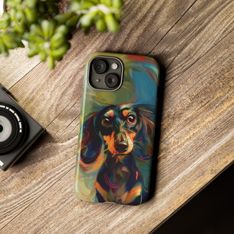 Dachshund Art Phone Case Tough Dog Lover Gift - Etsy