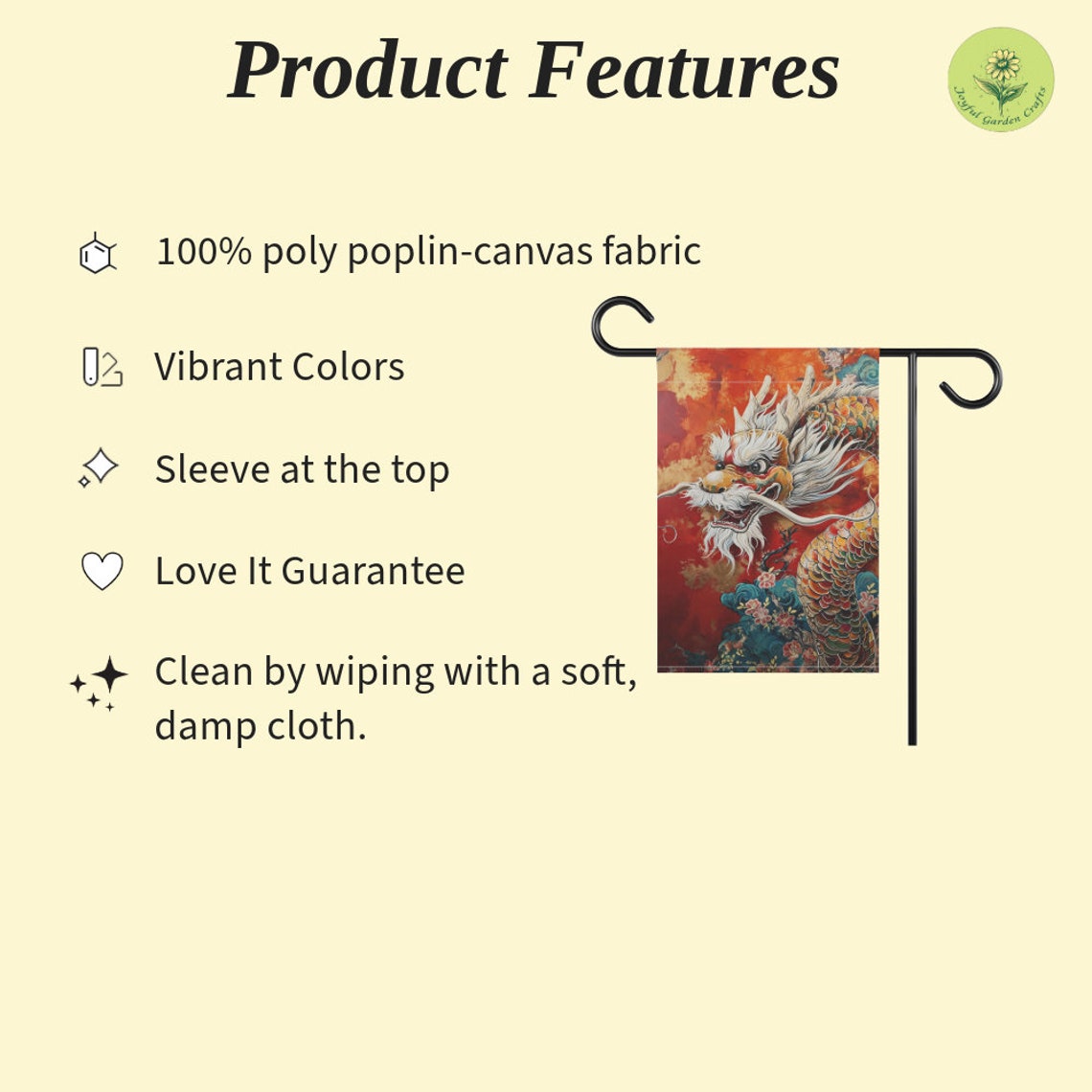 Chinese New Year Dragon Garden Flag Large Chinese Dragon Garden & House ...