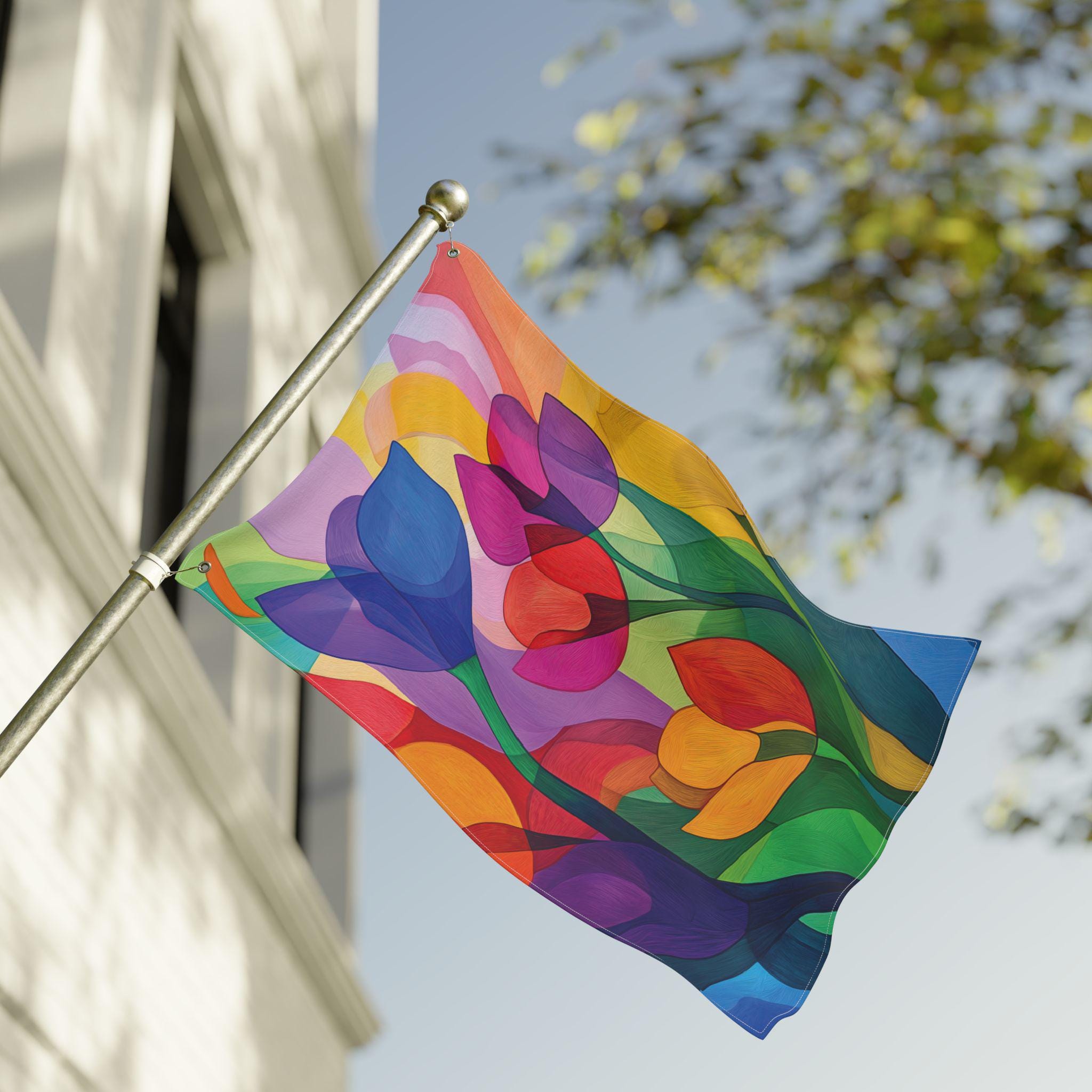 Colorful Tulip Garden Flag Vibrant Spring Summer Decor - Etsy