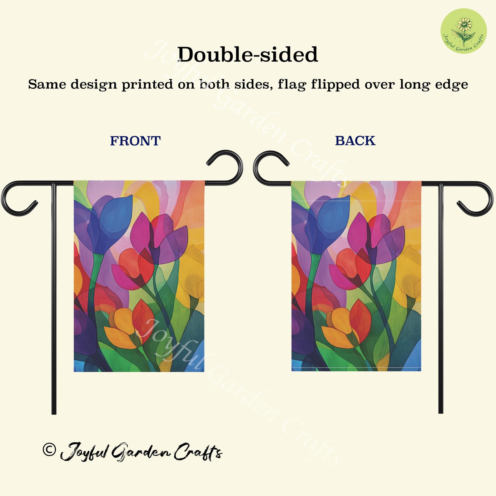 Colorful Tulip Garden Flag Vibrant Spring Summer Decor - Etsy