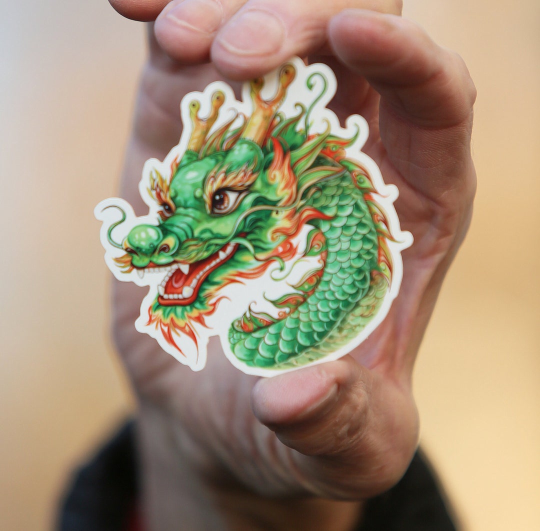 Laptop Dragon Decal Year of the Dragon Sticker for Tumbler Die Cut ...