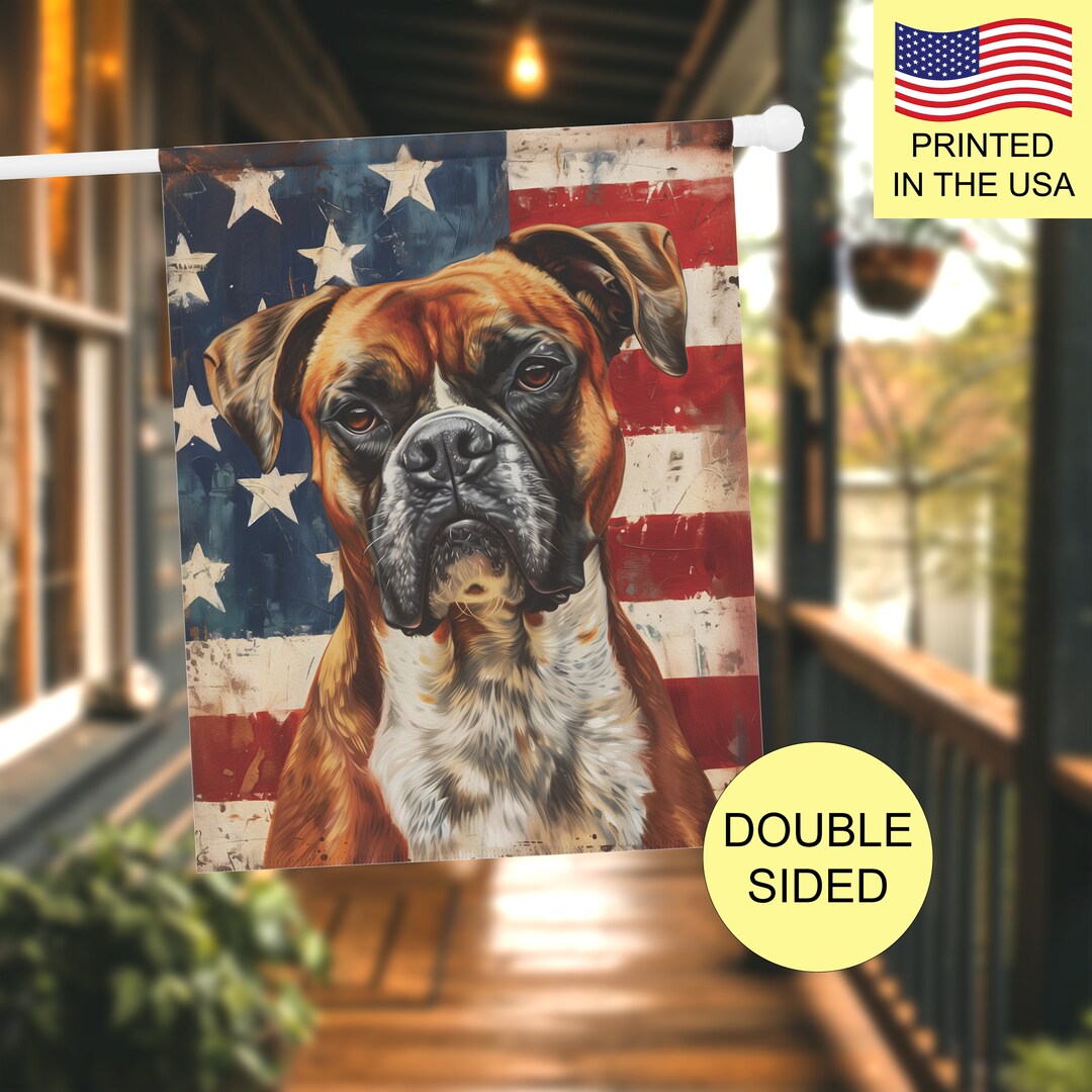 Boxer Dog 4th of July Garden Flag Patriotic Independence Day Decor - Etsy