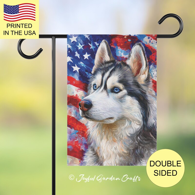 Siberian Husky Flag - Etsy