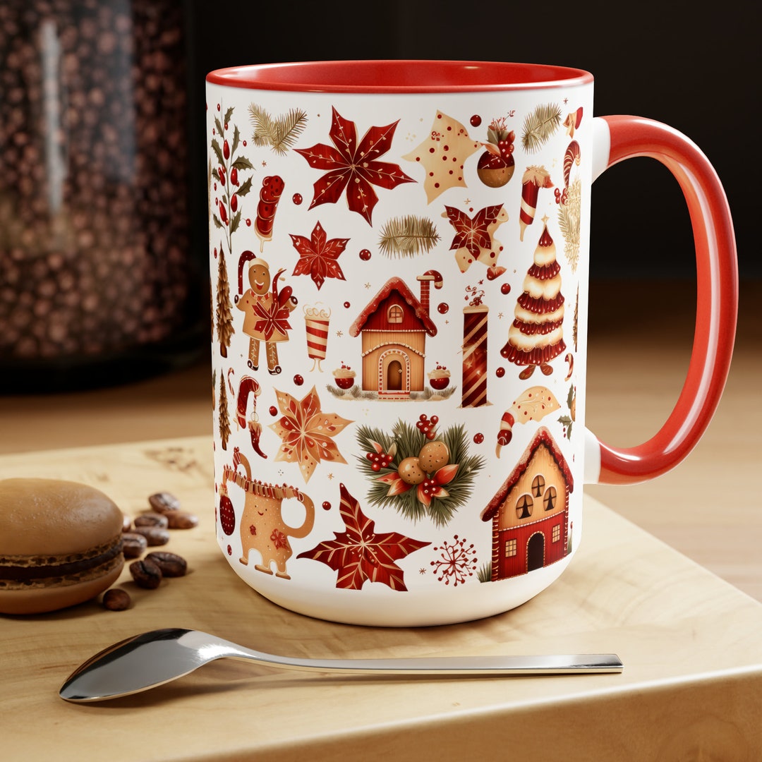Christmas Gift Ceramic Mug Gingerbread Coffee Cup Winter - Etsy