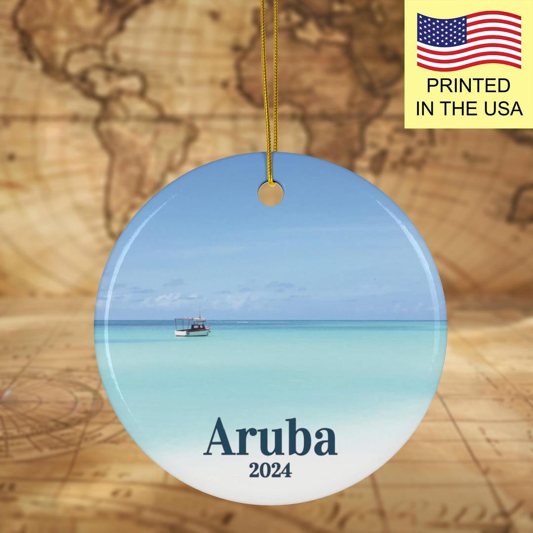 Personalized Aruba Travel Ceramic Ornament Custom Travel Ornament ...