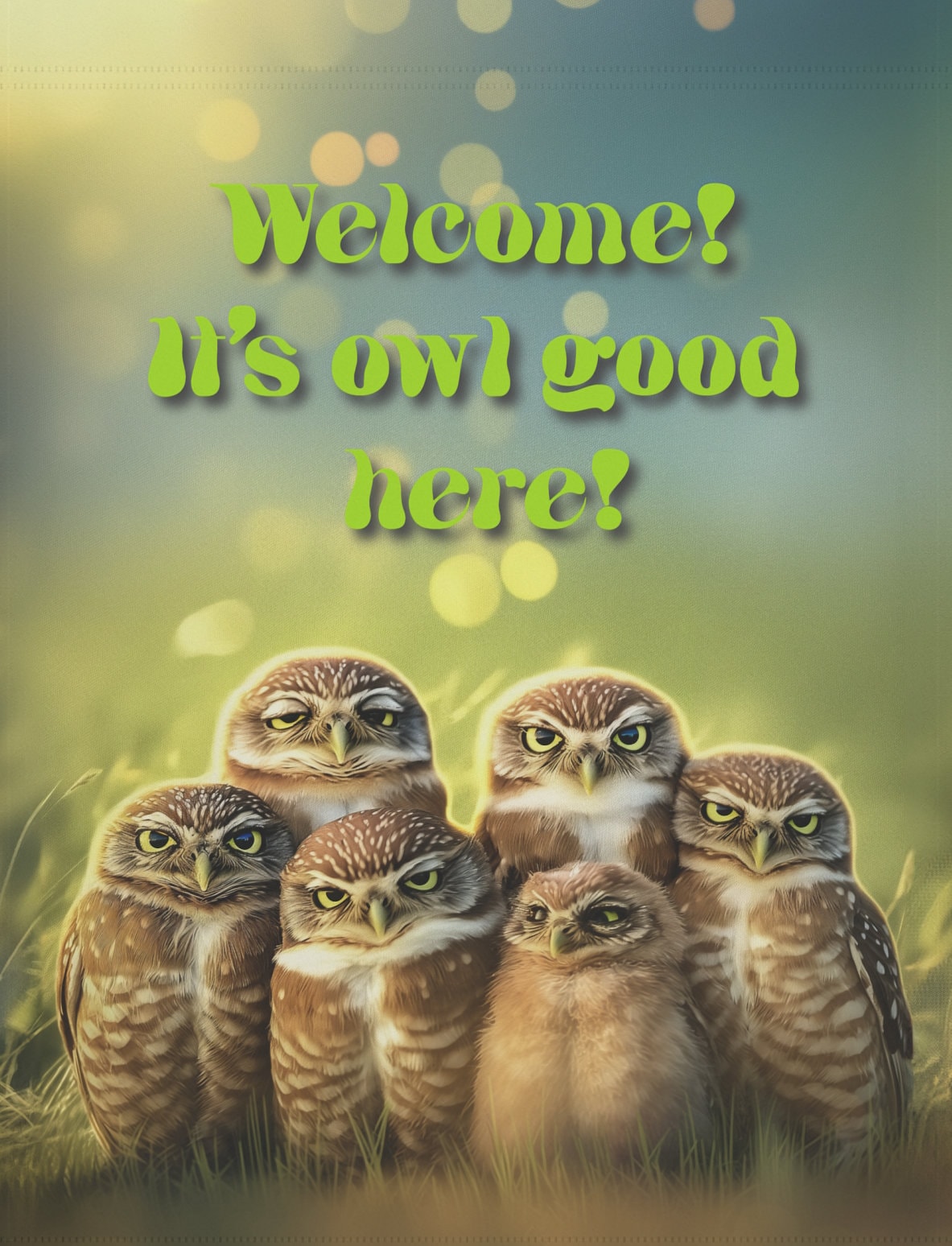 Welcome Garden Flag Cute Owl House Flag Owl Decor Gift for Owl Lover ...