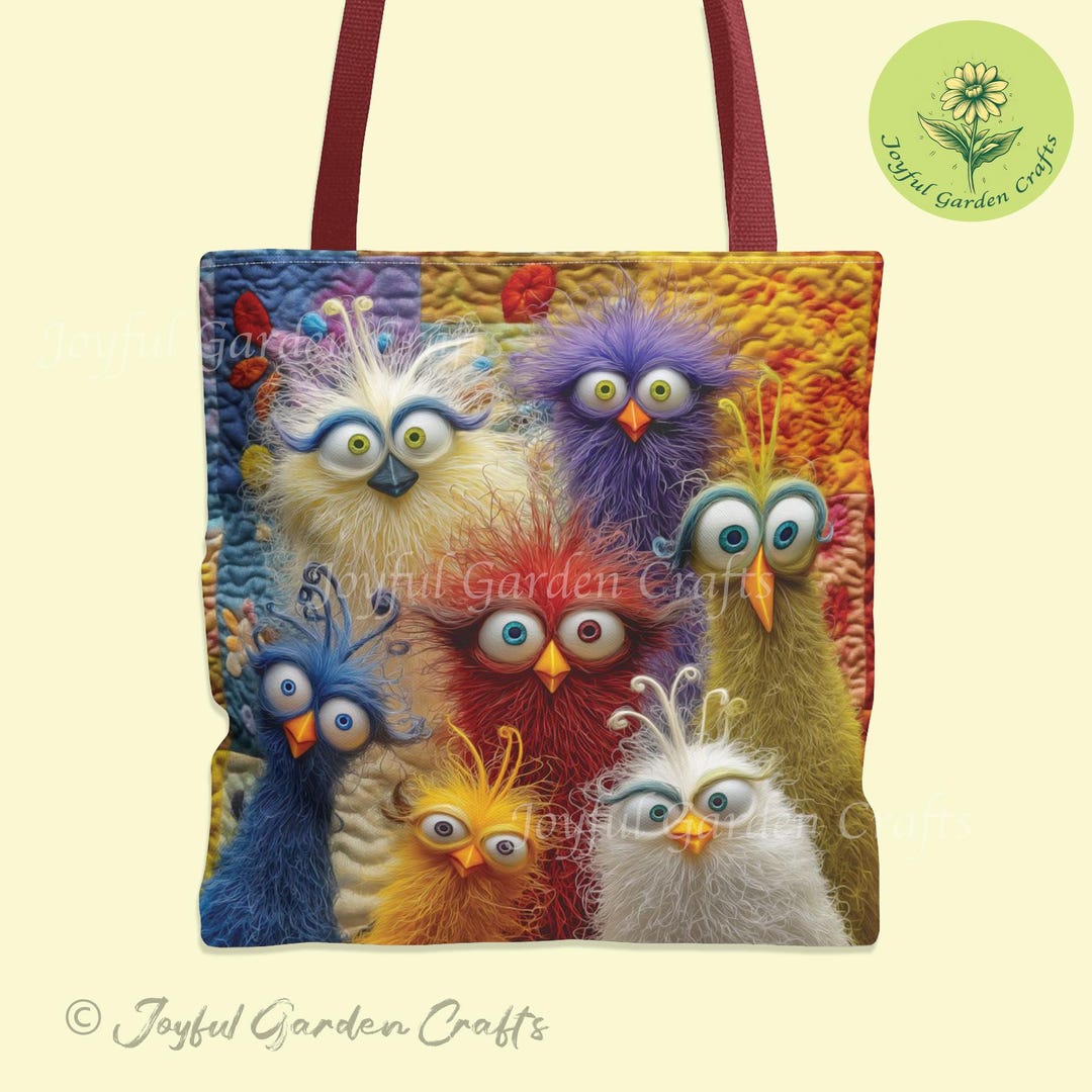 Funny Chicken Tote Bag Colorful Animal Lover Gift - Etsy