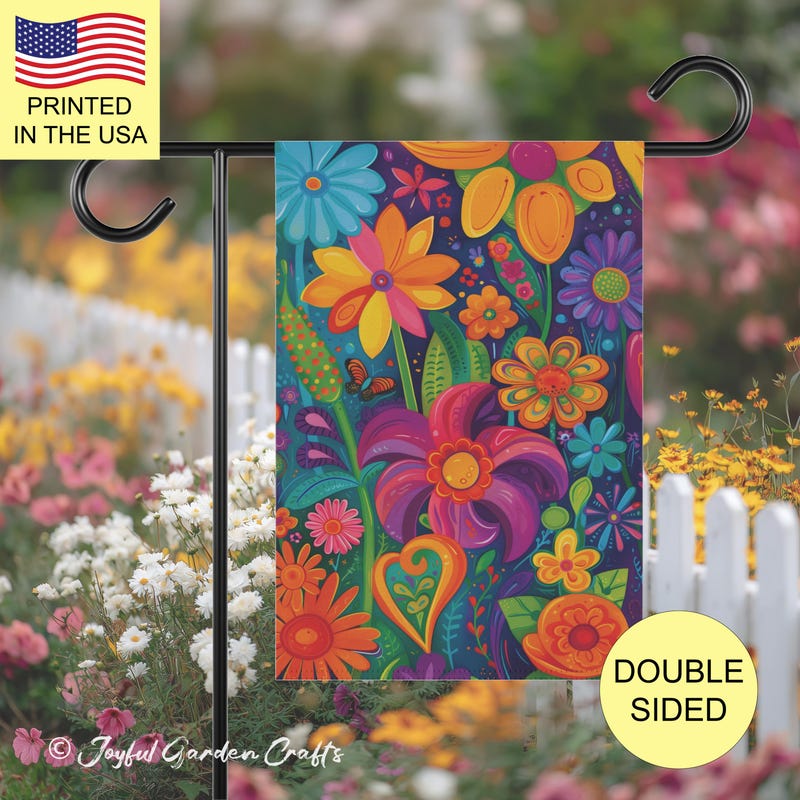 Garden Flag Cottage Core - Etsy UK