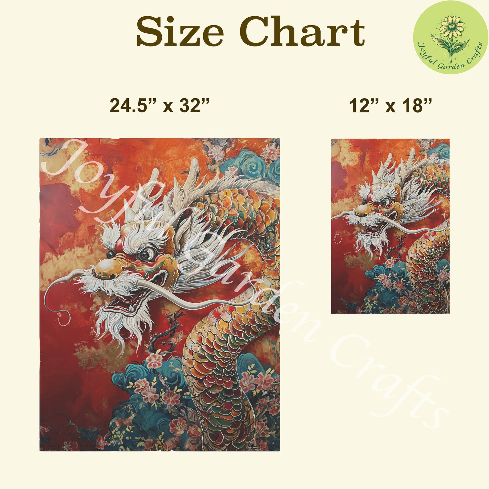 Chinese New Year Dragon Garden Flag Large Chinese Dragon Garden & House ...
