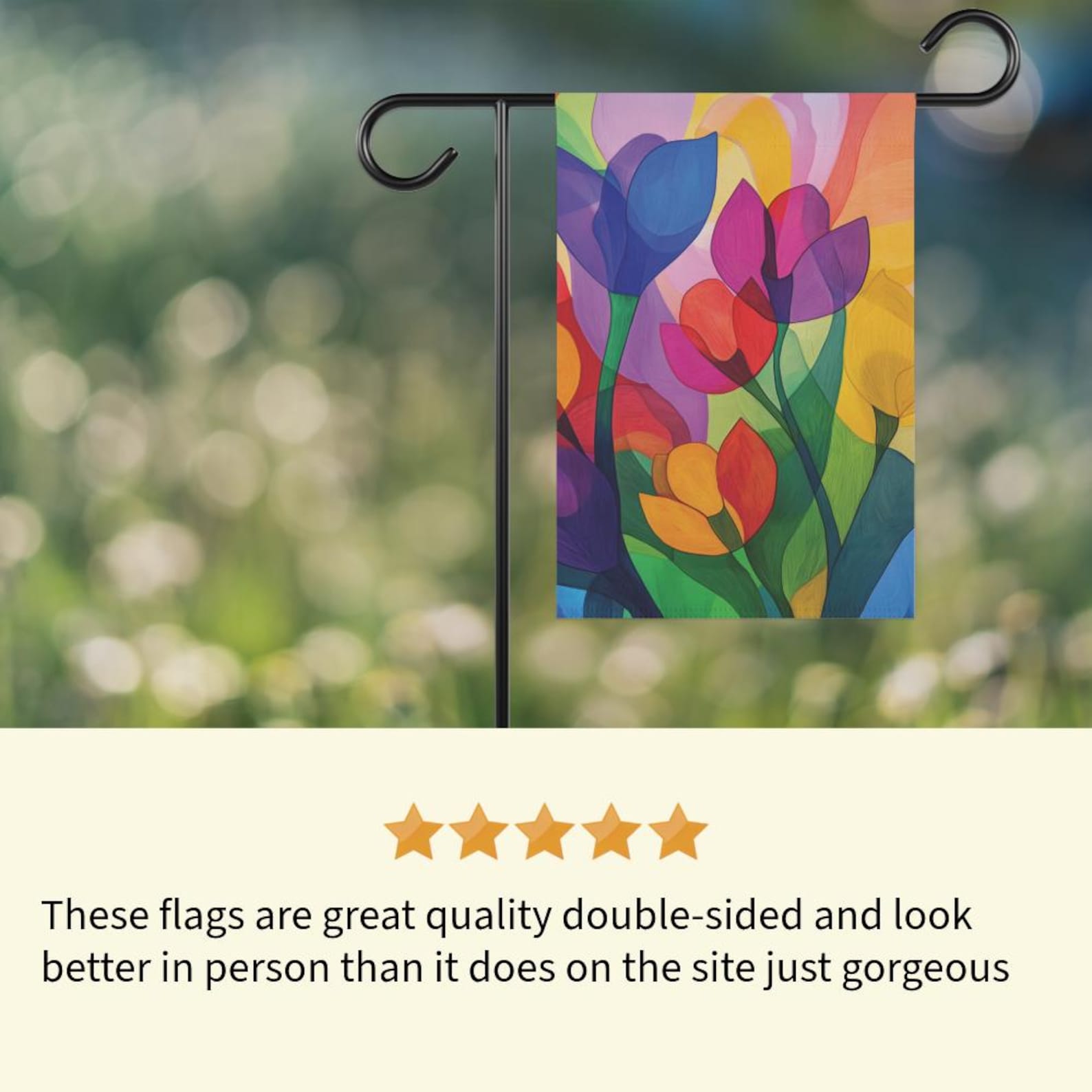 Colorful Tulip Garden Flag Vibrant Spring Summer Decor - Etsy