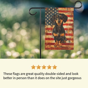 Independence Day Flag for Garden Patriotic Flag Dachshund 4th of July ...