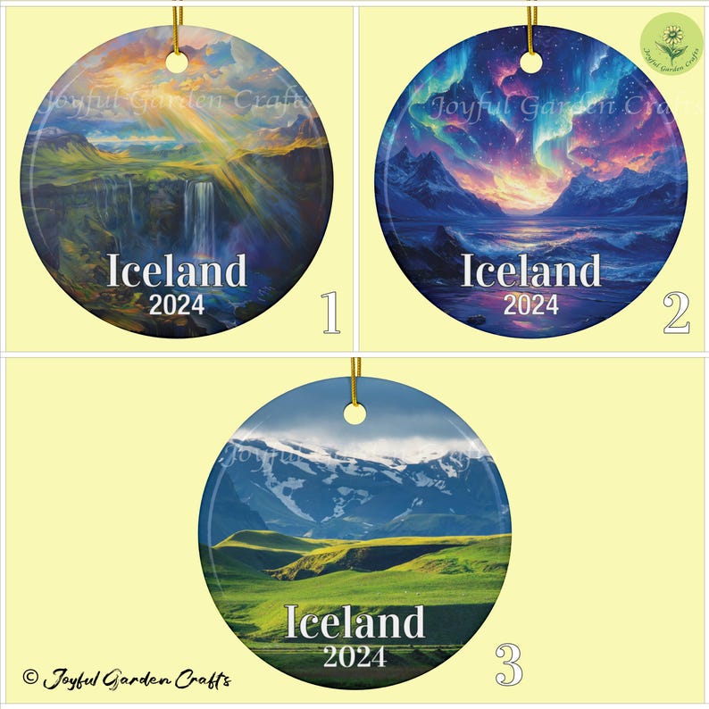 Personalized Iceland Ceramic Ornament Custom Travel Keepsake - Etsy UK