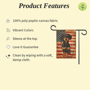 Independence Day Flag for Garden Patriotic Flag Dachshund 4th of July ...