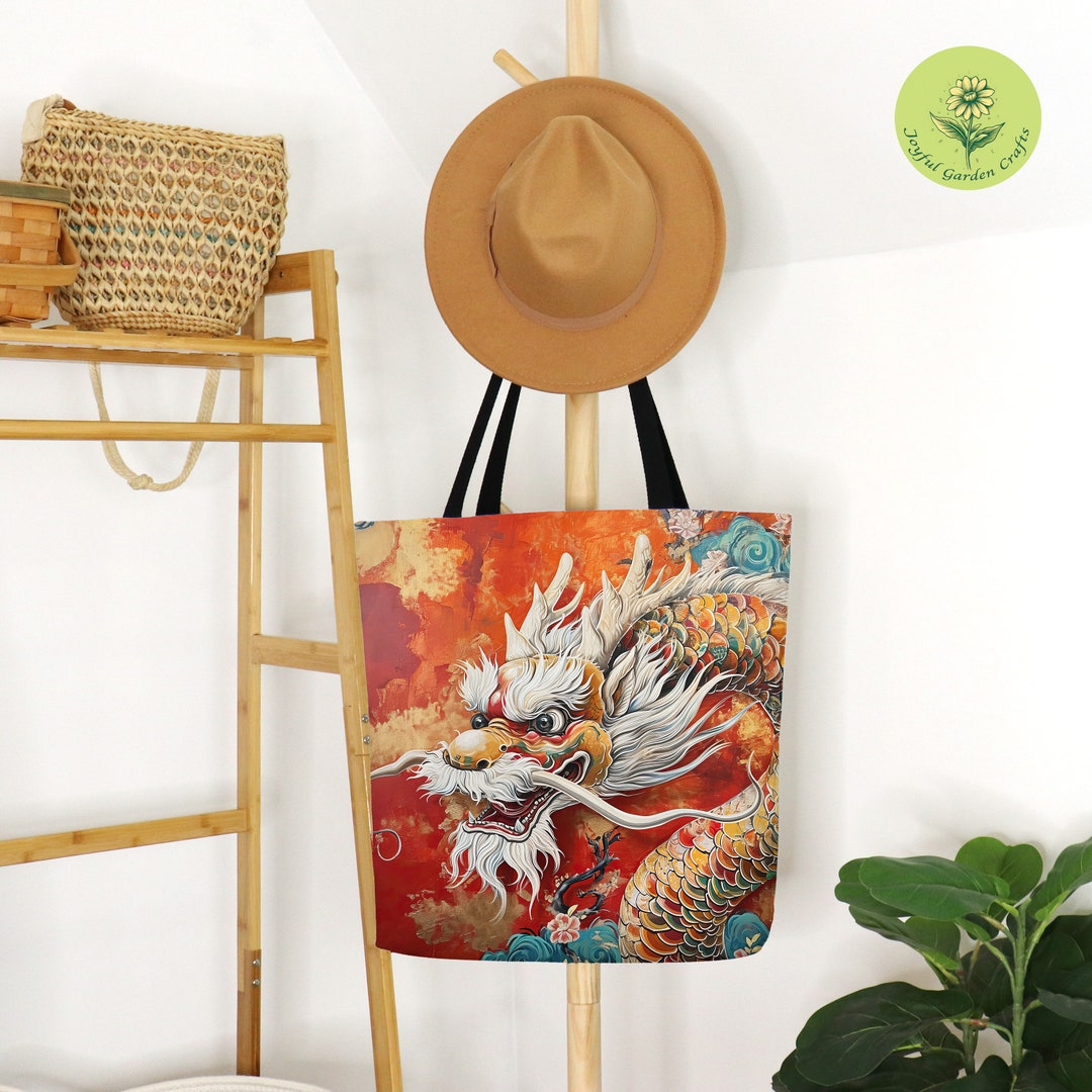 Dragon Tote Bag Year of the Dragon Gift for Dragon Lovers Lunar Year ...