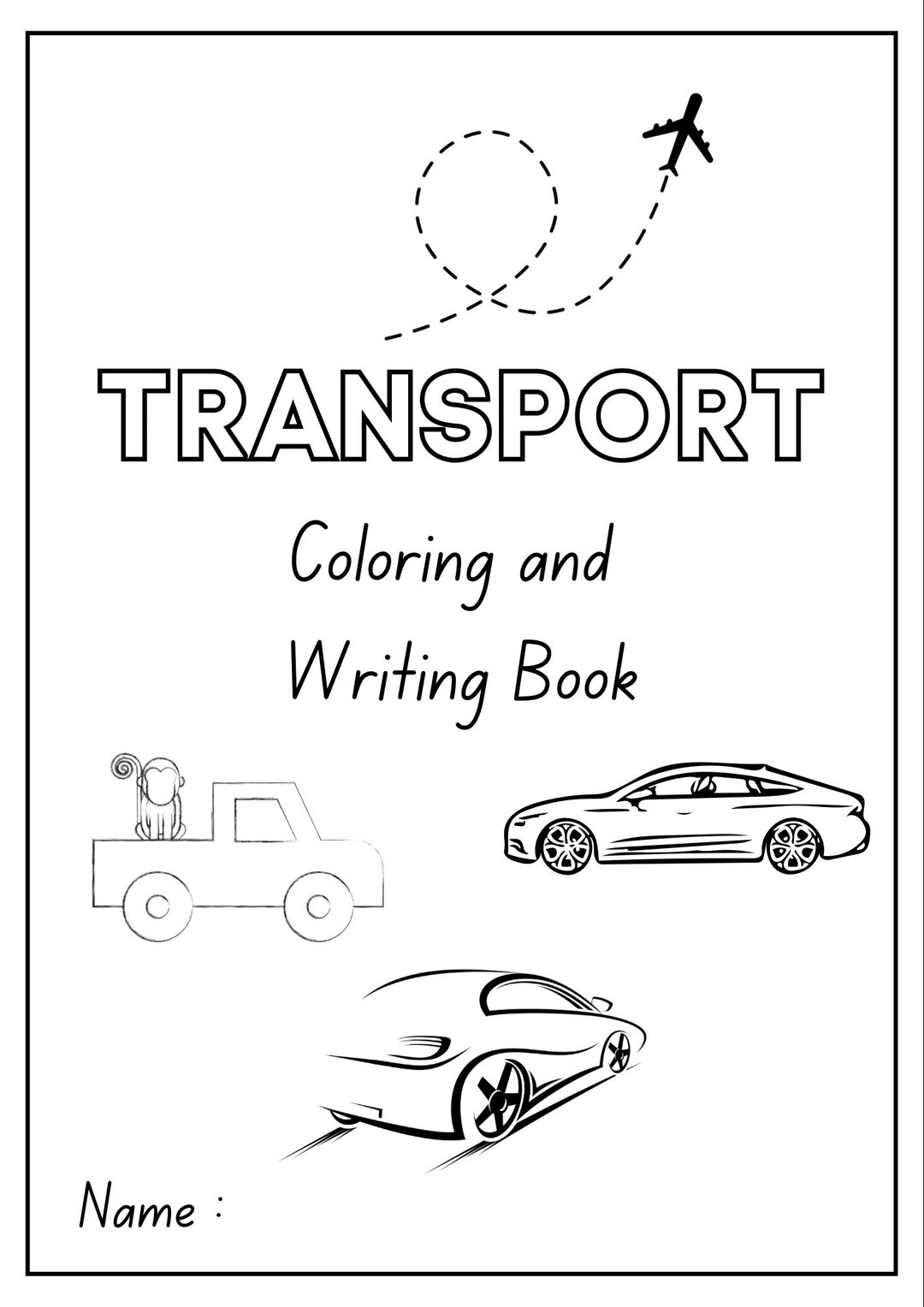 Transport Coloring Book for Kids - Etsy
