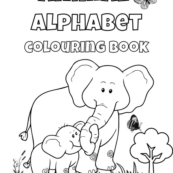 Animal Alphabet Colouring Book - Etsy