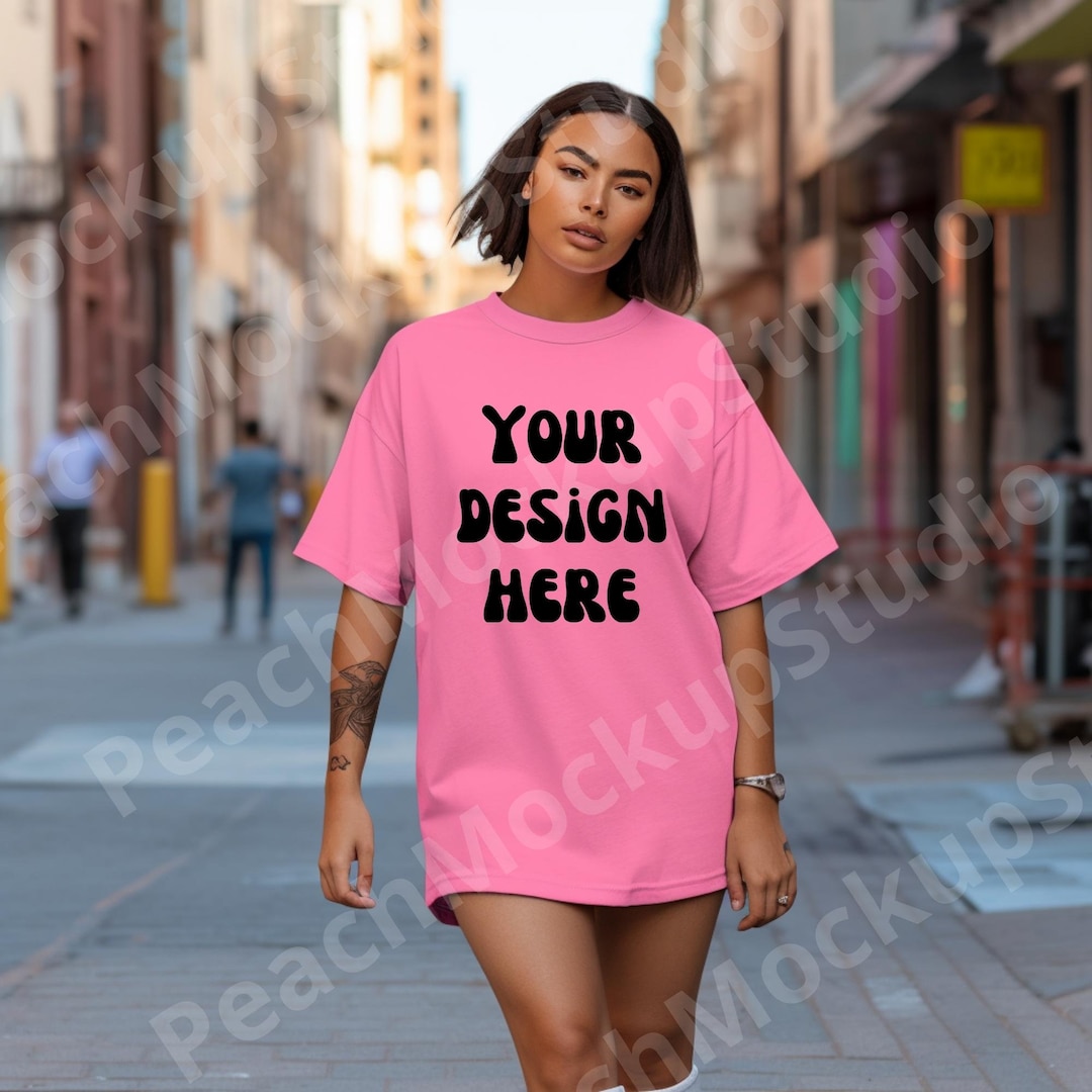 Comfort Colors 1717 Mockup Crunchberry Shirt Tshirt Oversized Comfort ...