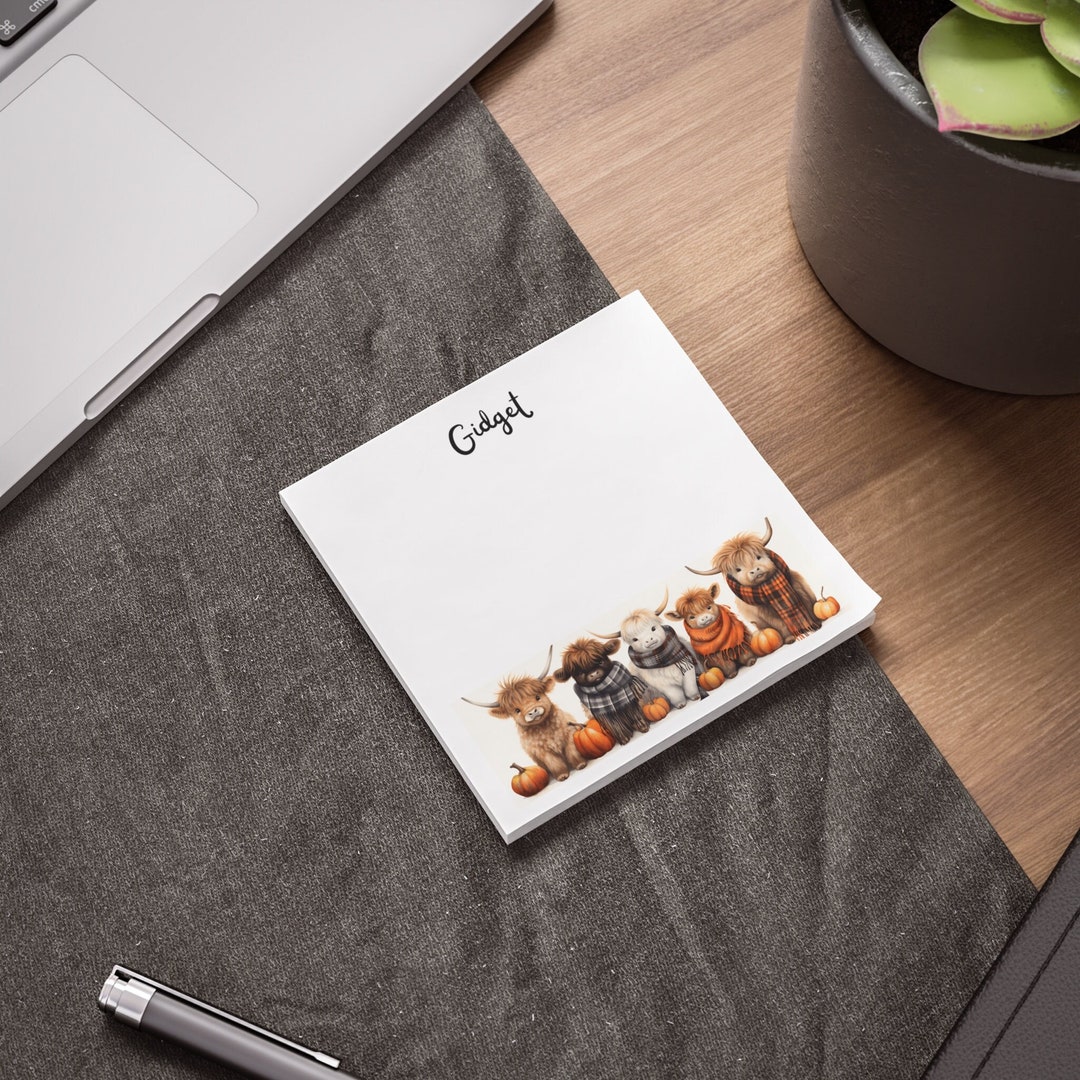 Highland Calves Cow Baby Highland Cows Sticky Notes for Highland Cows ...