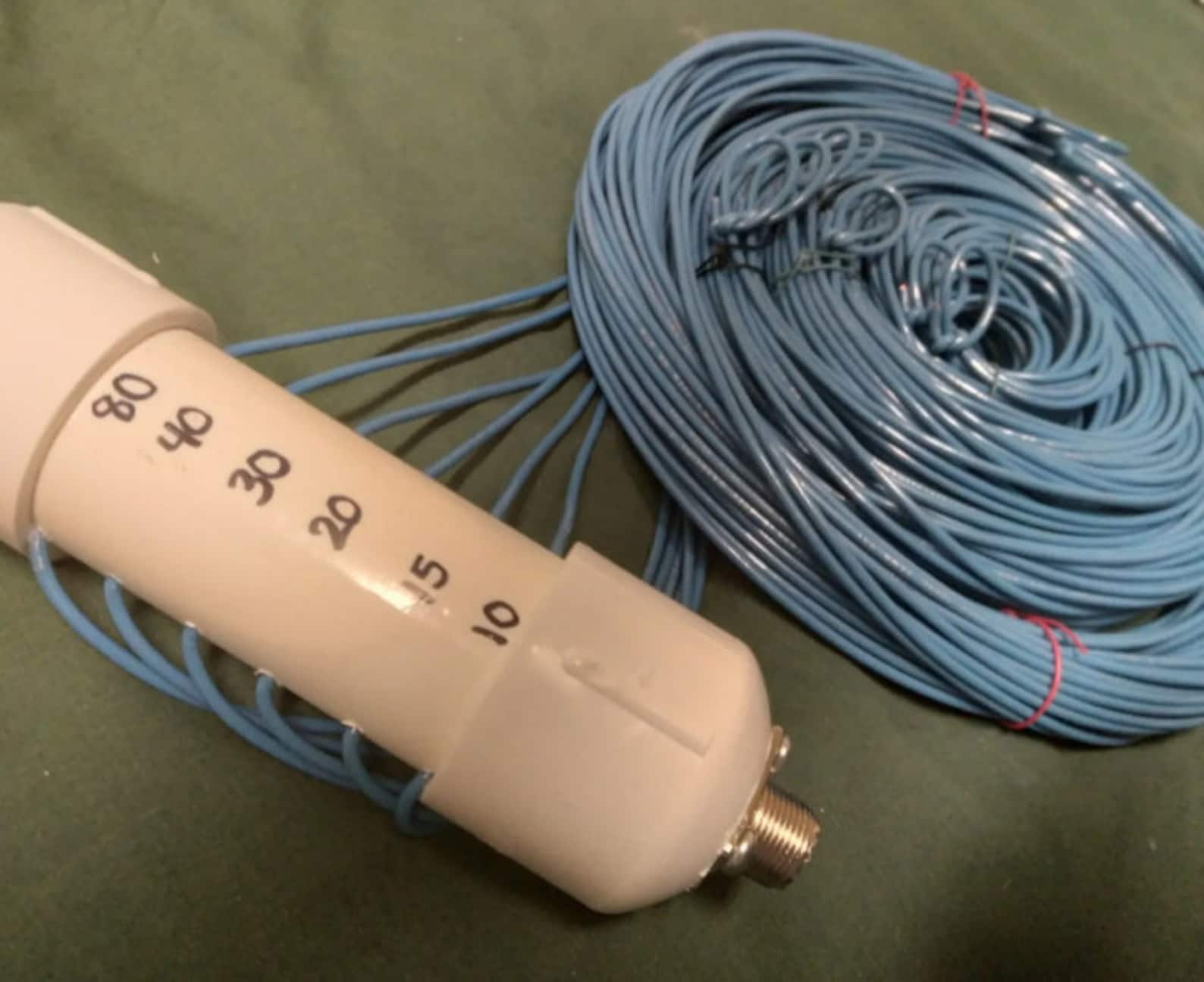 Half-wave Ham Radio Antenna- Fan Dipole- for 80, 40, 30, 20, 15 and 10 ...