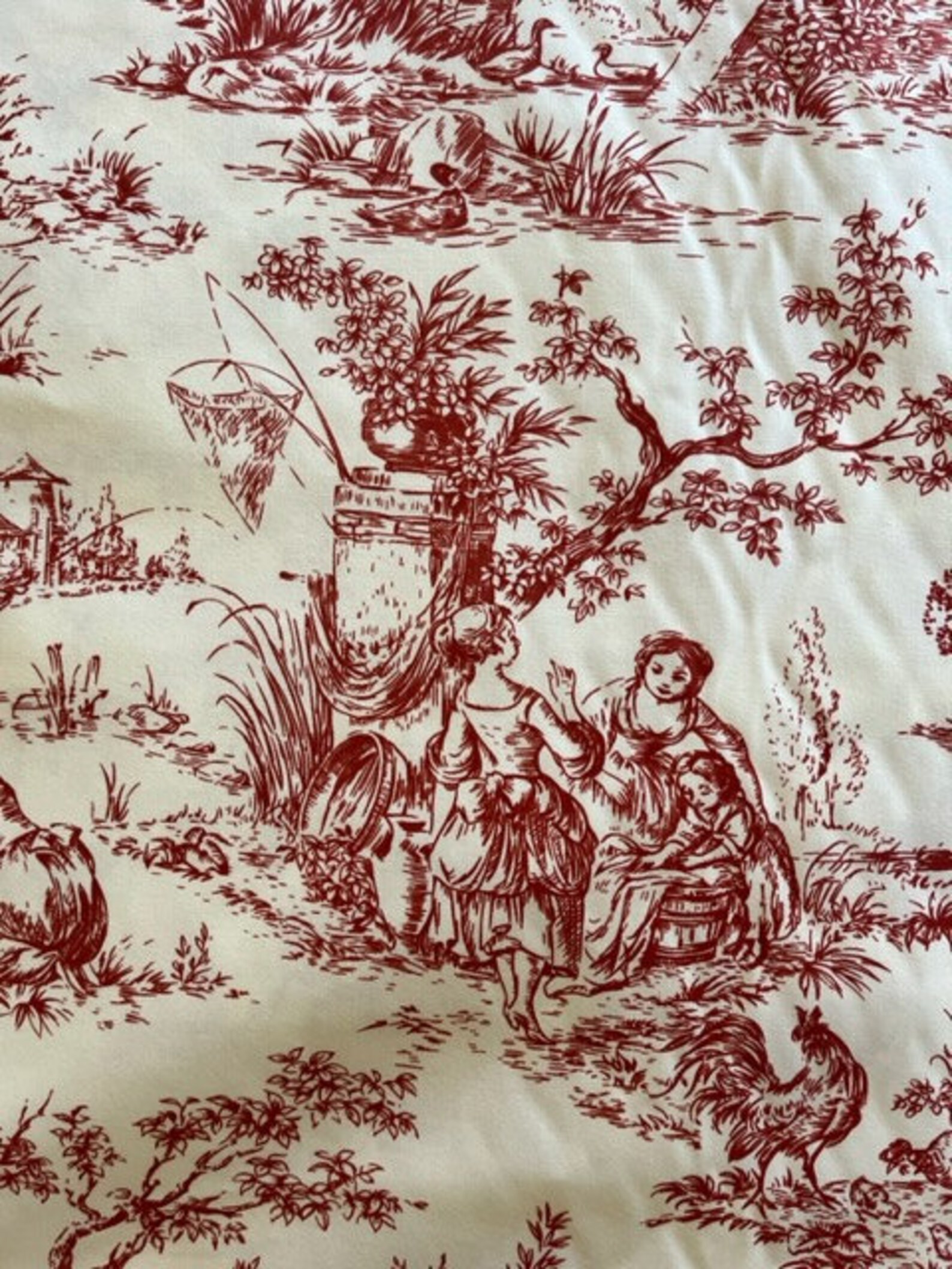 RARE FIND- Vintage, Unused Bolt of Henrose Toile I Fabric (sold by the ...